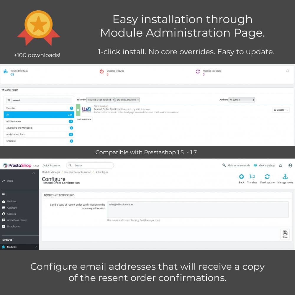 Resend Order Confirmation Email Prestashop Addons